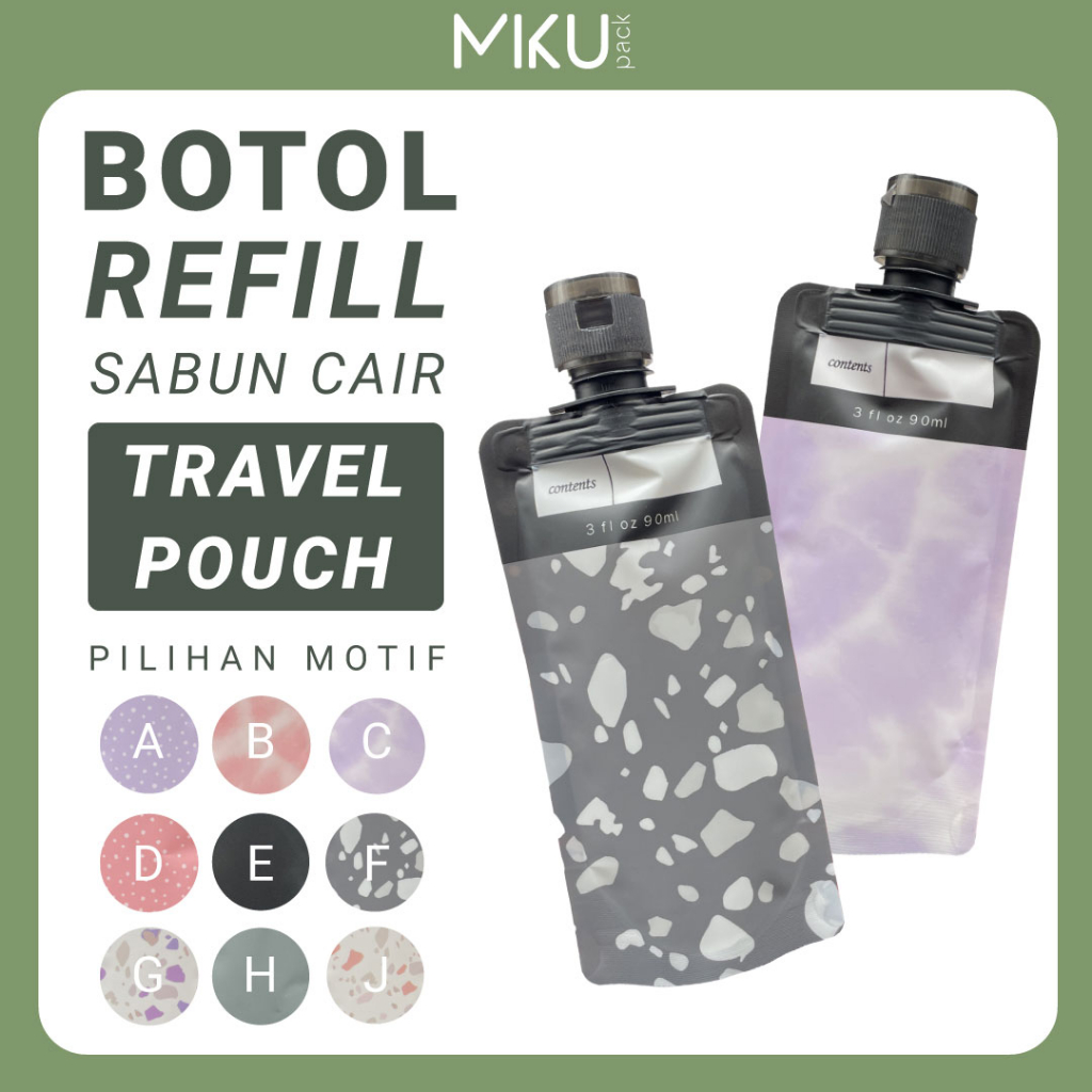 Jual Botol Refill Sabun Cair Travel Pouch | Botol Refill Sampo Shampoo ...
