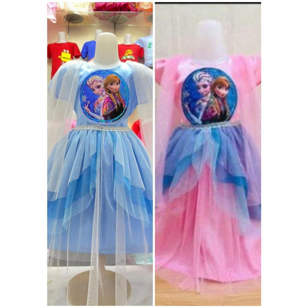 Jual Dress frozen elsa anak perempuan usia 2 - 7 tahun / gaun pesta ...