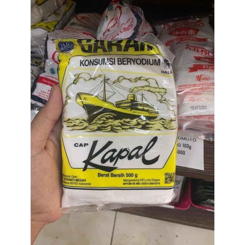 Jual Garam Cap Kapal 500g / Garam Beryodium Cap Kapal 500g | Shopee ...
