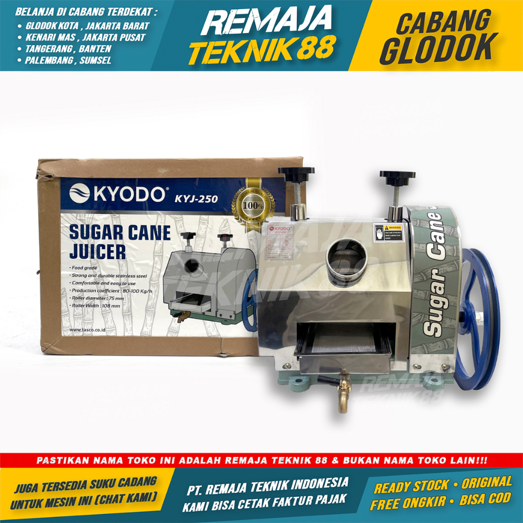 Jual ALAT PEMERAS PRESS GILING PENGGILING TEBU KYODO KYJ 250 PENGERAK ...