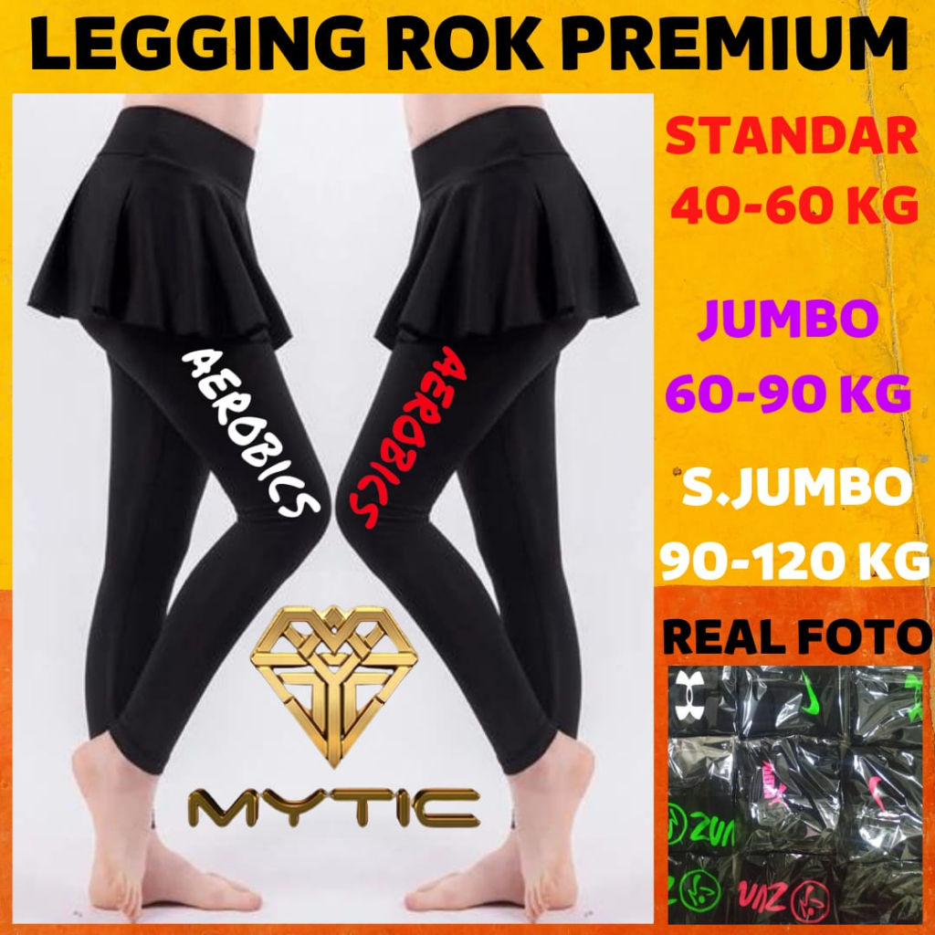 Jual Legging Rok Wanita Dewasa Celana Senam Aerobics Bahan Spandek Premium Tebal Adem Dan ...
