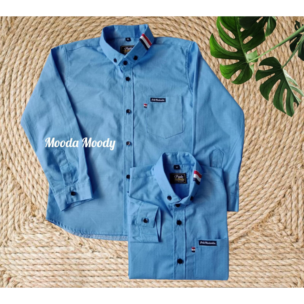 Jual Mooda Moody - Kemeja Anak Lengan Panjang warna Biru Denim Kemeja ...