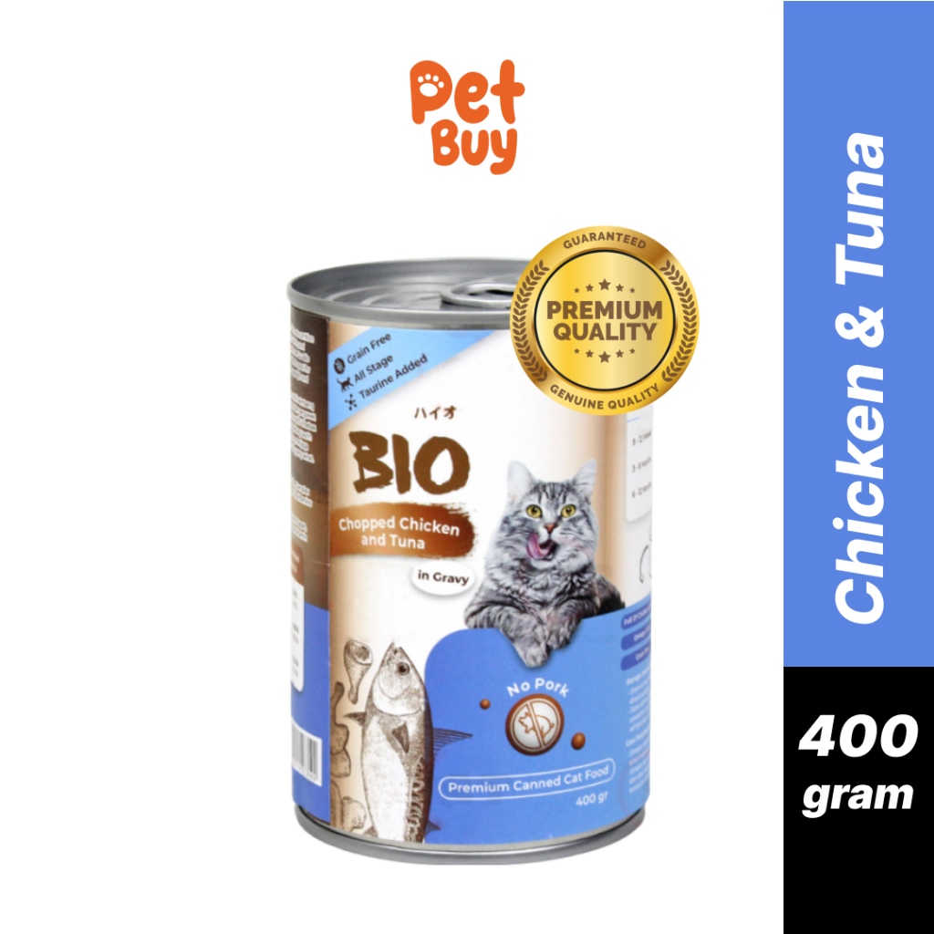 Jual Bio Cat Premium Can Kaleng Chicken & Tuna 400 gr | Shopee Indonesia