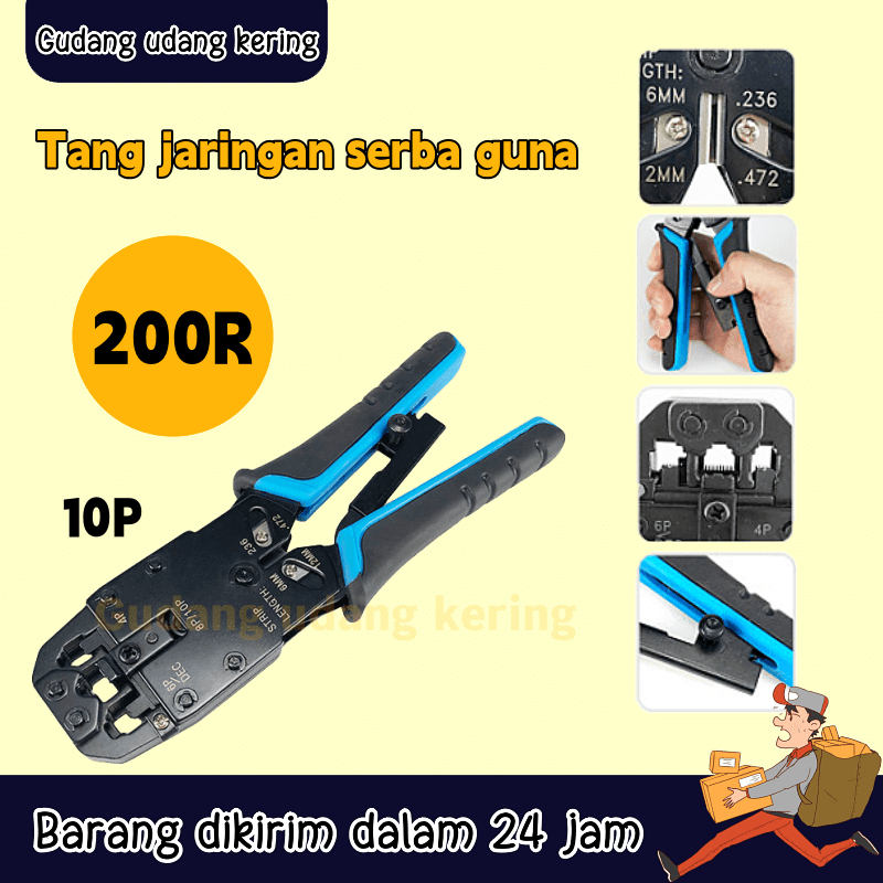 Jual Crimping Tool Lan Network Cable RJ45 RJ11 Tang Krimping Tools RJ ...