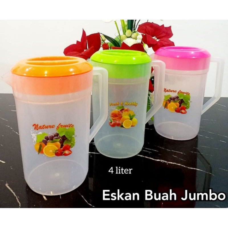 Jual Aneka Teko Plastik Eskan Jumbo Kapasitas 4 Liter | Shopee Indonesia