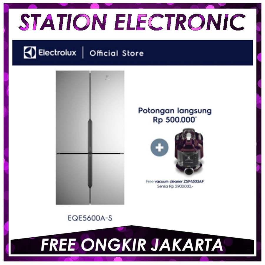 Jual ELECTROLUX Kulkas 4pintu EQE 5600 A-S / EQE5600A-S / EQE 5600A-S ...