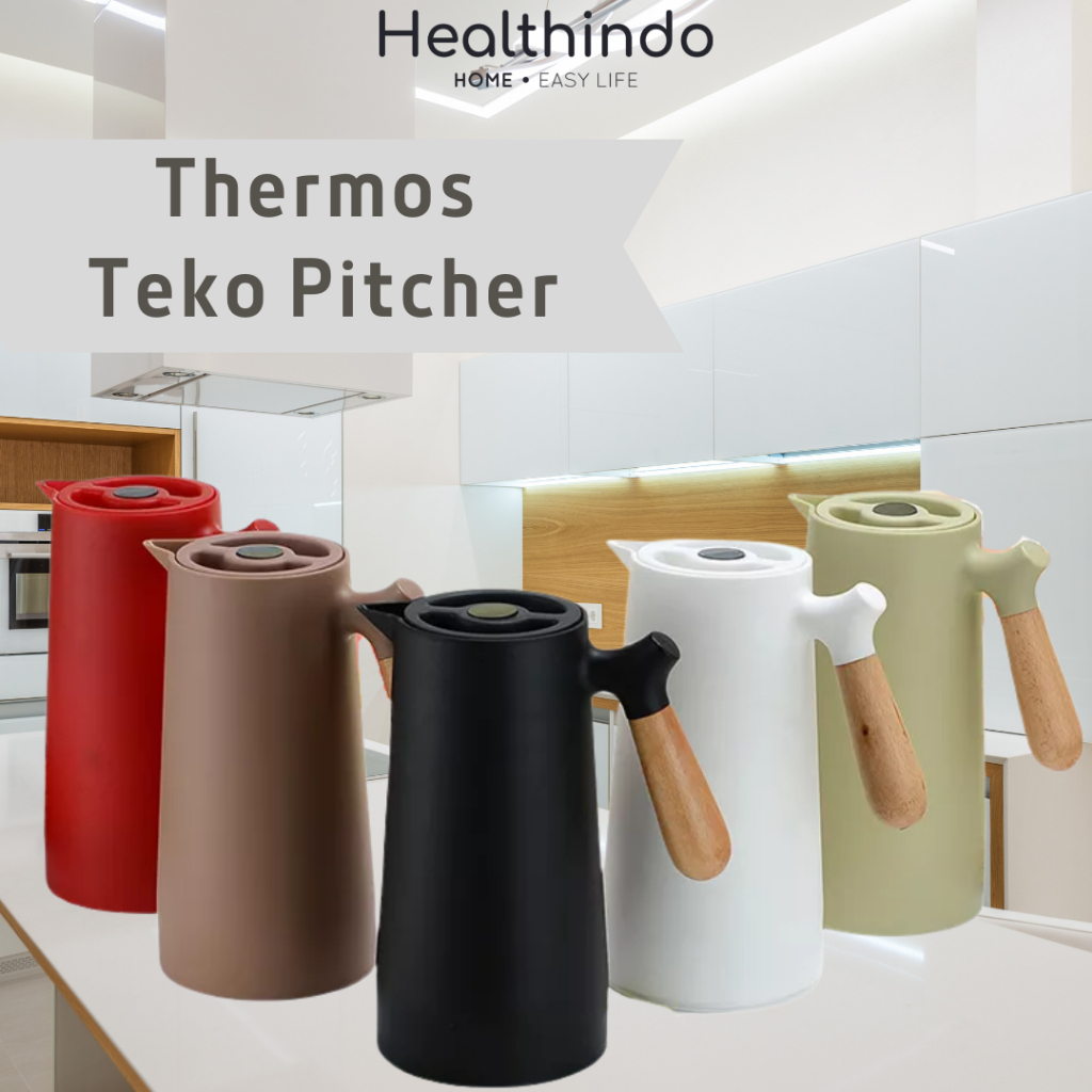Jual Teko Pitcher 1L Botol Termos Kaca Vakum Jug Insulasi Nordic dengan ...
