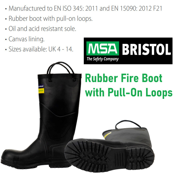 Jual Sepatu Boot Pemadam MSA Bristol Rubber Fire Boot - Boot Pemadam ...
