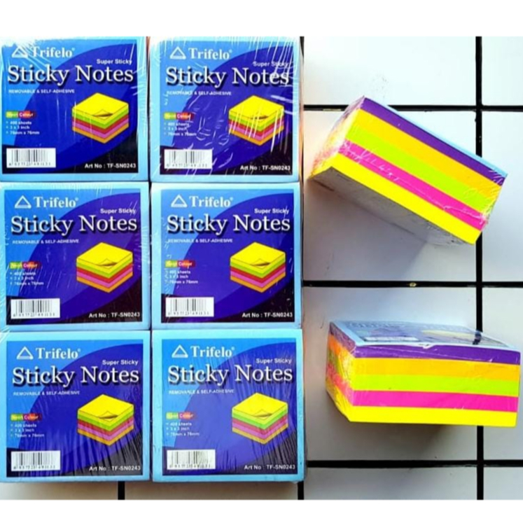 Jual Stick Notes Aneka Warna Besar Trifelo TF-SN0243 | Shopee Indonesia