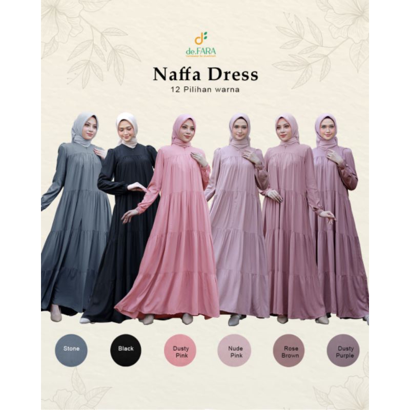 Jual NAFFA DRESS BY DEFARA VOL. 3, PILIH WARNA DICHAT, PO BISA REQUEST ...
