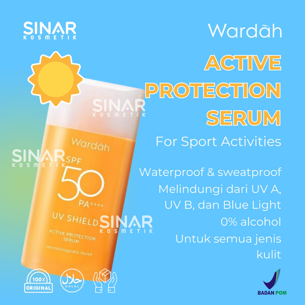 Jual Wardah UV Shield Sunscreen Series | Airy Smooth Sunscreen Serum ...