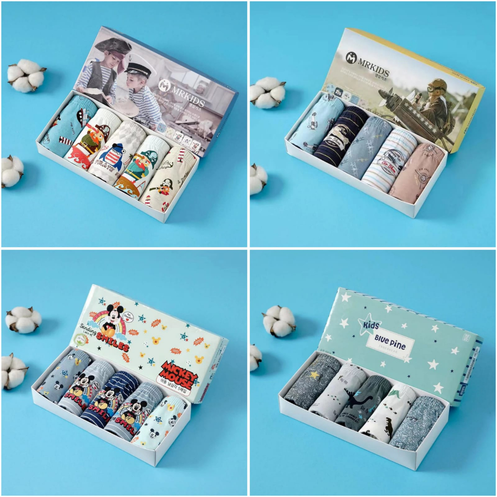 Jual CDL Set Celana Dalam Anak laki-laki 5pcs dengan kotak lucu ...