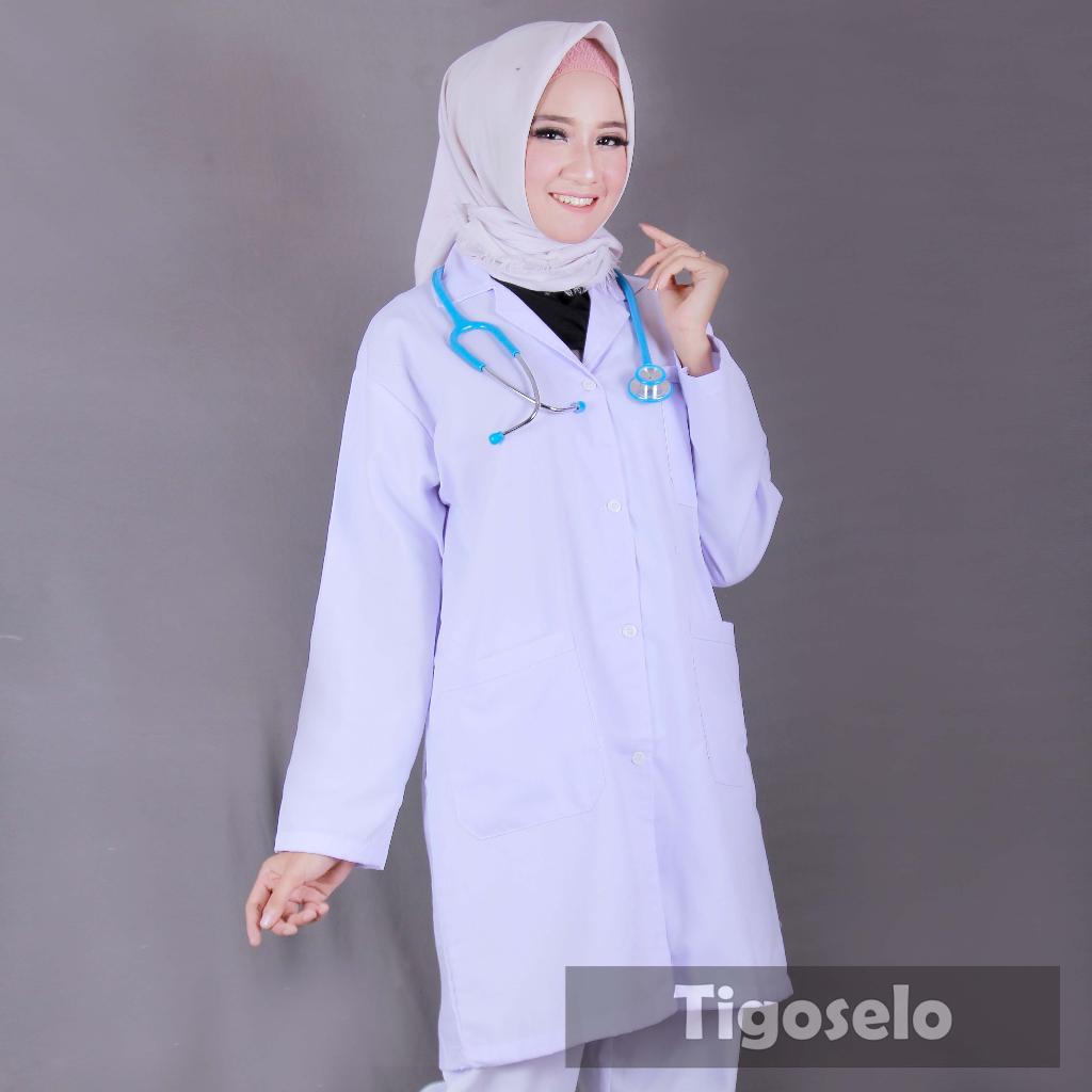Jual Jas Lab Lengan Panjang Wanita Seragam Laboratorium | Shopee Indonesia