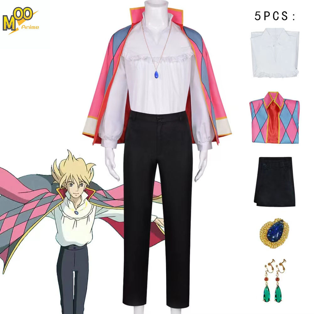 Jual Howl's Moving Castle Howl cosplay costumes magician Howl Set and ...