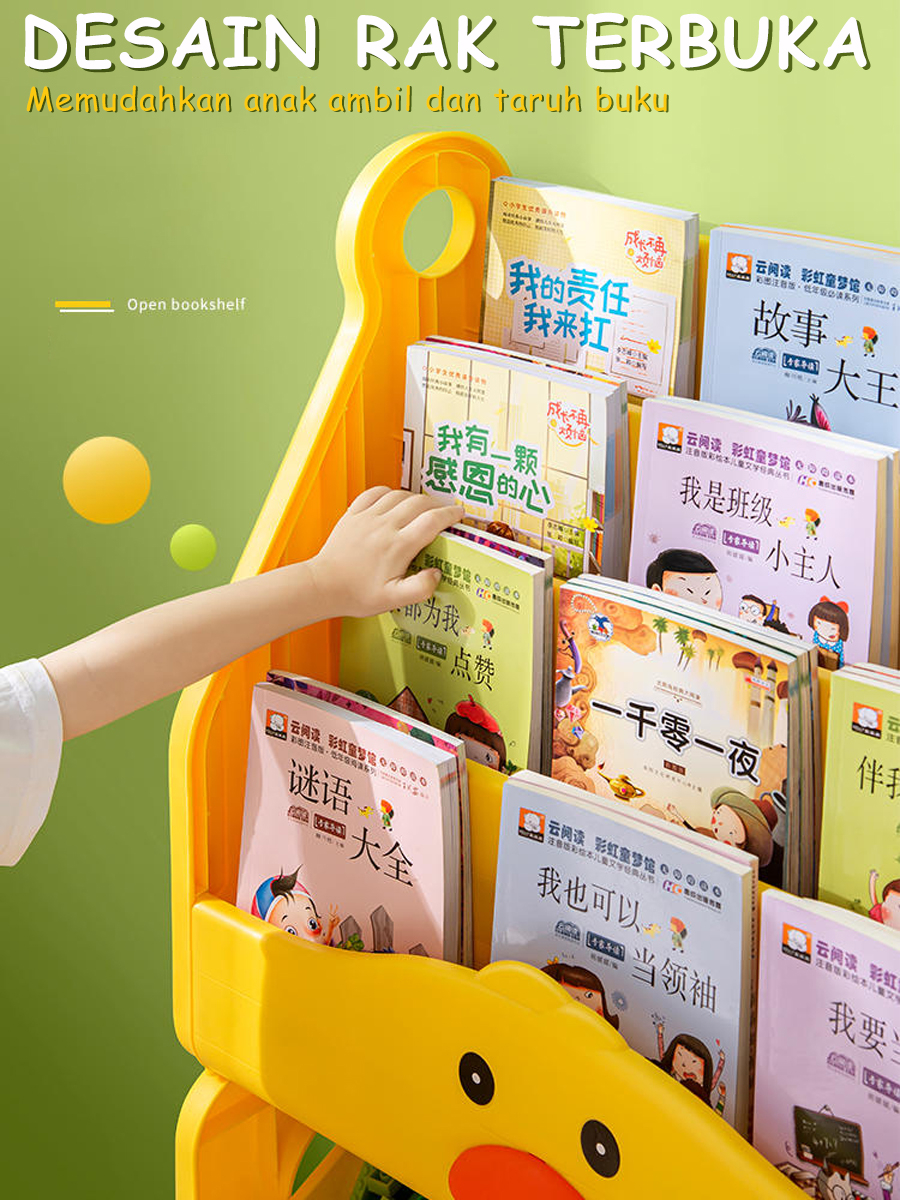 Jual LIVING MALL Rak Buku Anak/Rak Mainan Anak/Bayi Plastik 4 Tingkat ...