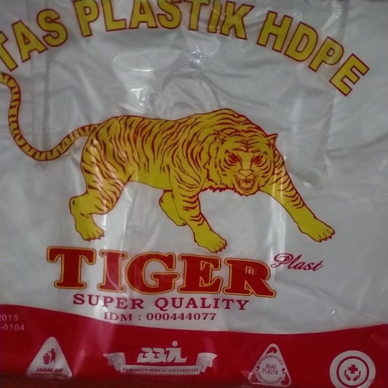 Jual plastik tiger kantong putih bening ukuran 15,24 | Shopee Indonesia