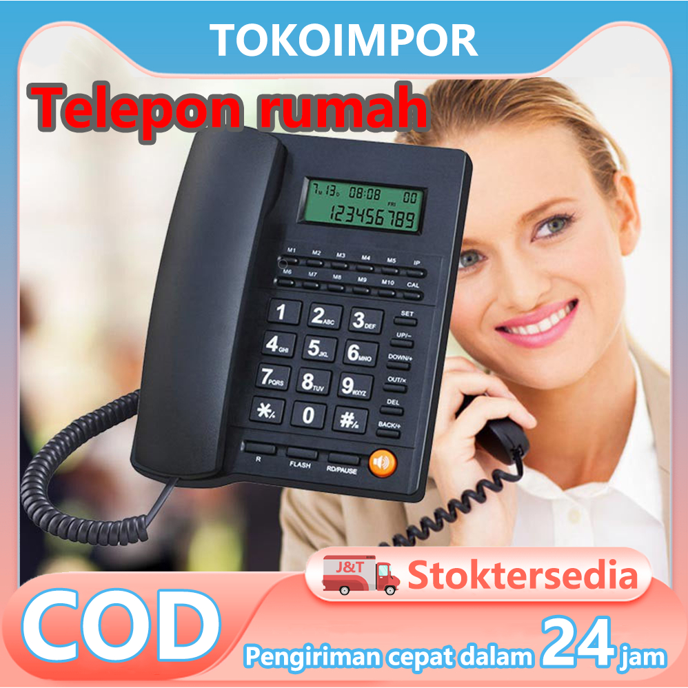 Jual Panggilan LCD Tampilan Telepon Rumah Kantor Bisnis Hotel Telepon ...