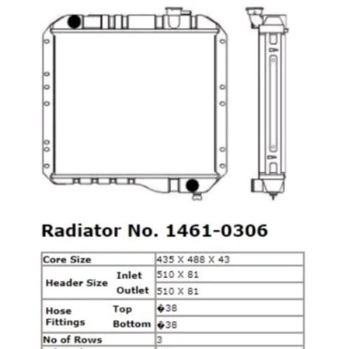 Jual Radiator Toyota Jeep 2F FJ 46 Hardtop Bensin 1461-0306 16400-61020 ...