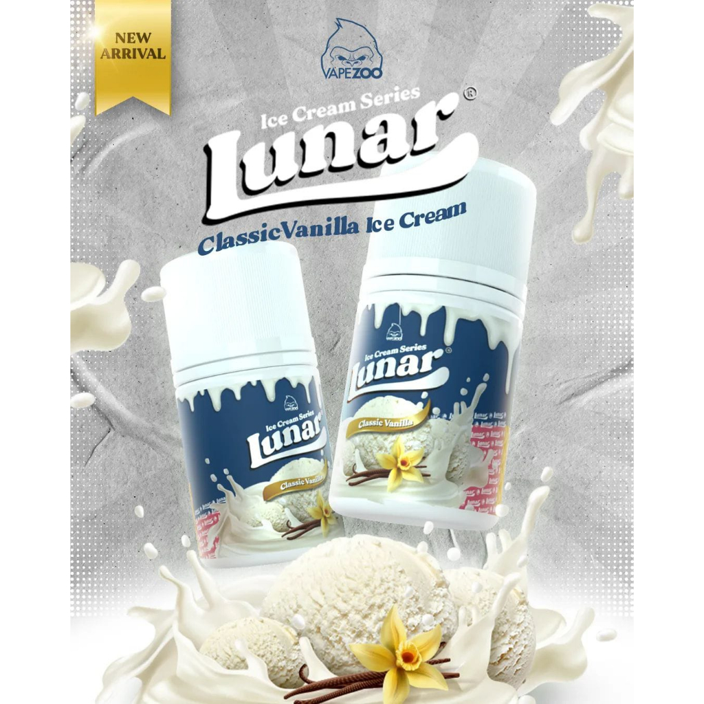 Jual LUNAR > ICE CREAM SERIES > CLASSIC VANILLA > 3MG / 6MG > 60ML ...