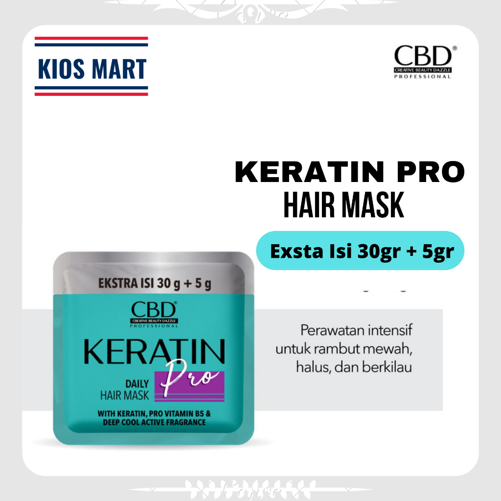Jual CBD Professional Keratin Pro Daily Use Hair Mask 35gr/Masker ...