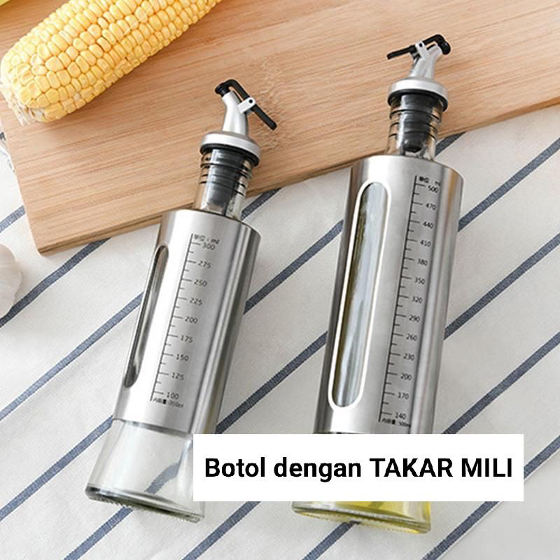 Jual BOTOL KACA REFILL MINYAK KECAP SIRUP DENGAN TUTUP BOTOL 500 ML ...