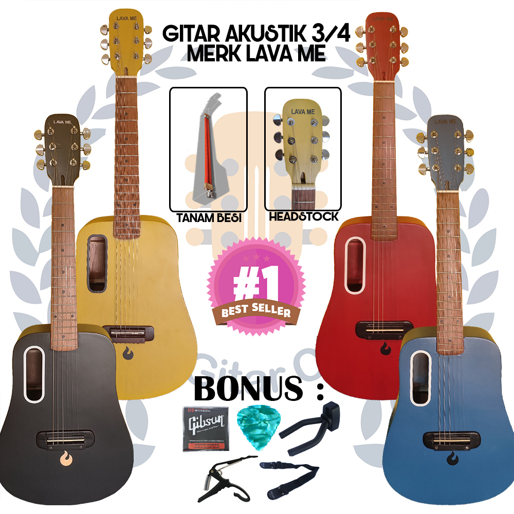 Jual Gitar Akustik Lava Me Custom ukuran 3/4 | Shopee Indonesia