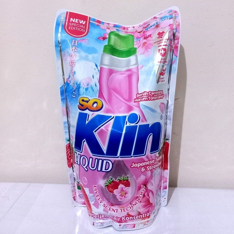 Jual Soklin Detergen Cair Japanese Sakura Strawberry 700ml | Shopee Indonesia