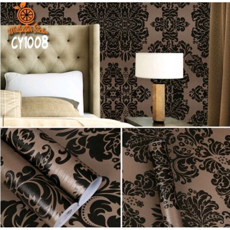 Jual Wallpaper Dinding Batik Gold Bunga Wallpaper Dinding Motif Batik ...