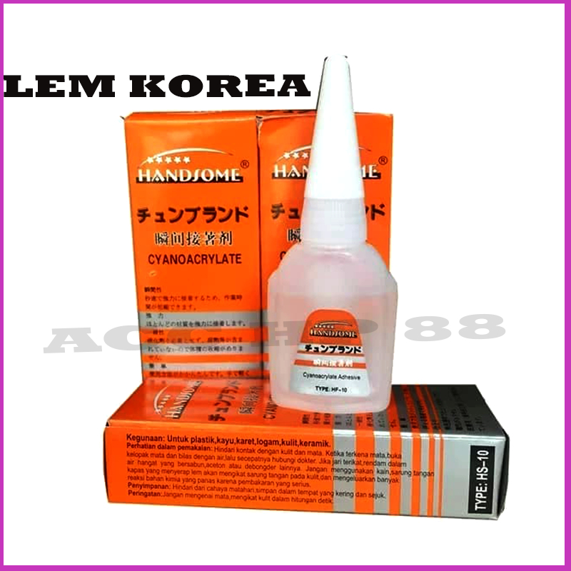 Jual Acchp Lem korea / Lem Cyanoacrylate Handsome HS-10 / asli grade 1 ...