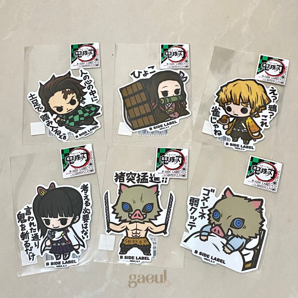 Jual B-Side Label Stickers - Demon Slayer - Tanjiro Nezuko Zenitsu ...