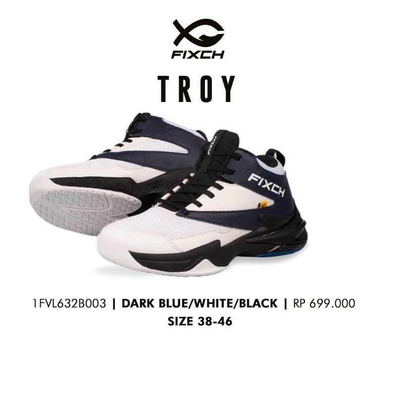 Jual FIXCH SEPATU VOLI/VOLLEY ORIGINAL TROY DARK BLUE WHITE BLACK/fixch ...