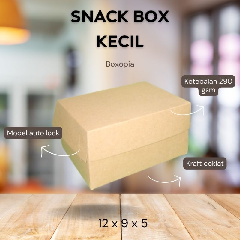 Jual Snack box kraft S 12×9×5cm 290gsm / Dus pengajian / Dus snack ...