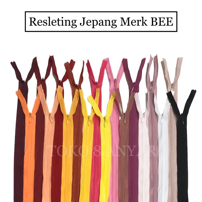 Jual Resleting Jepang Merk BEE 10 Inch / 25 cm | Lusinan 1 Warna ...