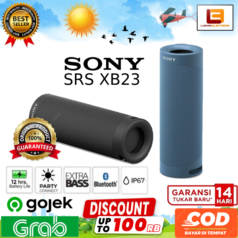 Jual SONY SRS-XB23 Extra Bass Bluetooth Speaker / SRS XB23 / SRSXB23 ...