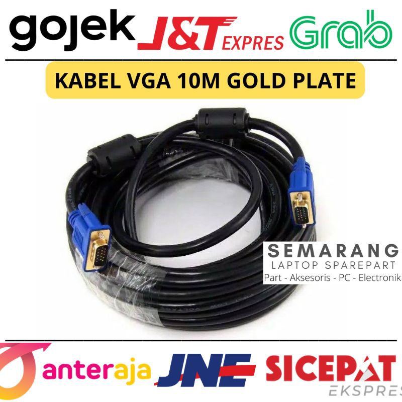 Jual KABEL VGA 10m High Quality Gold Plate Cable Panjang 10 m Meter Murah | Shopee Indonesia