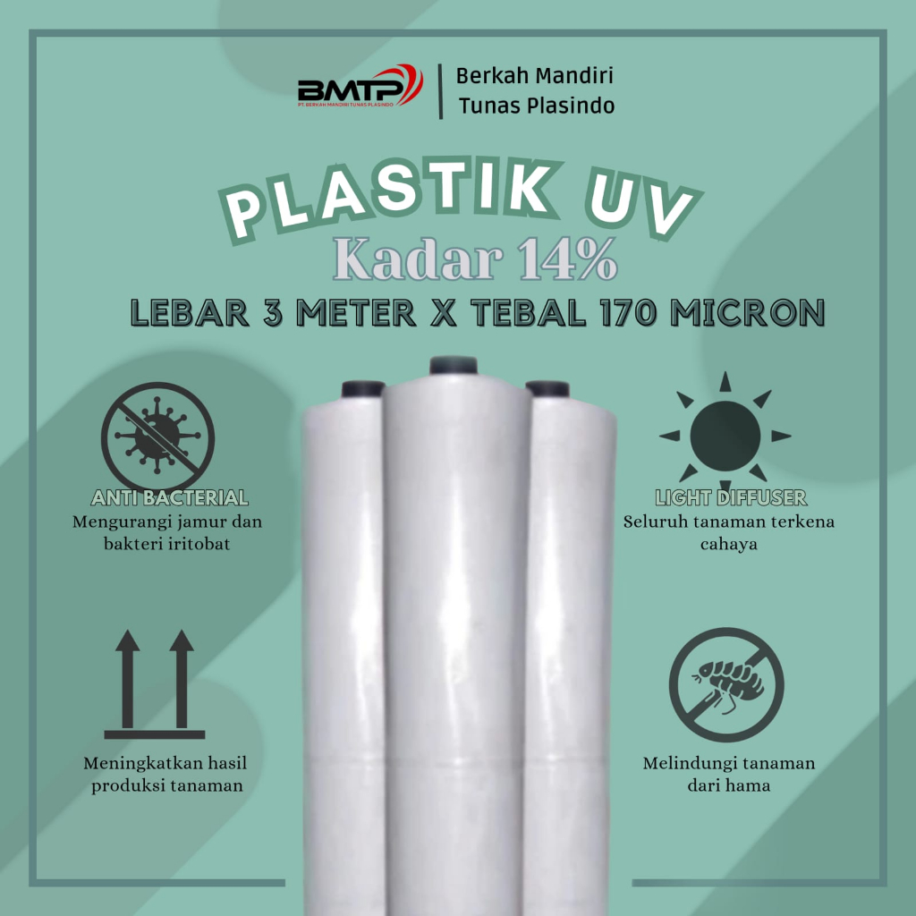 Jual Ecer Plastik UV Film / Plastik Green House merk Super Hoki ukuran lebar 3 meter | Shopee ...
