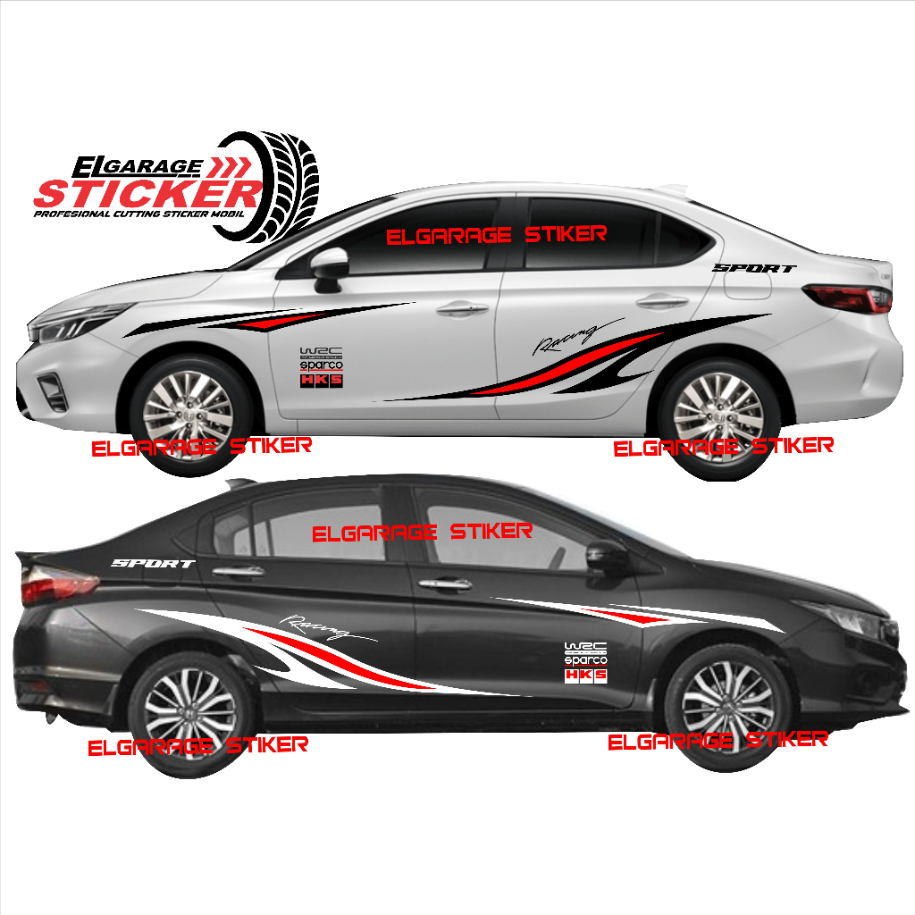 Jual Stiker mobil sedan city vios corolla camry cutting stiker striping ...