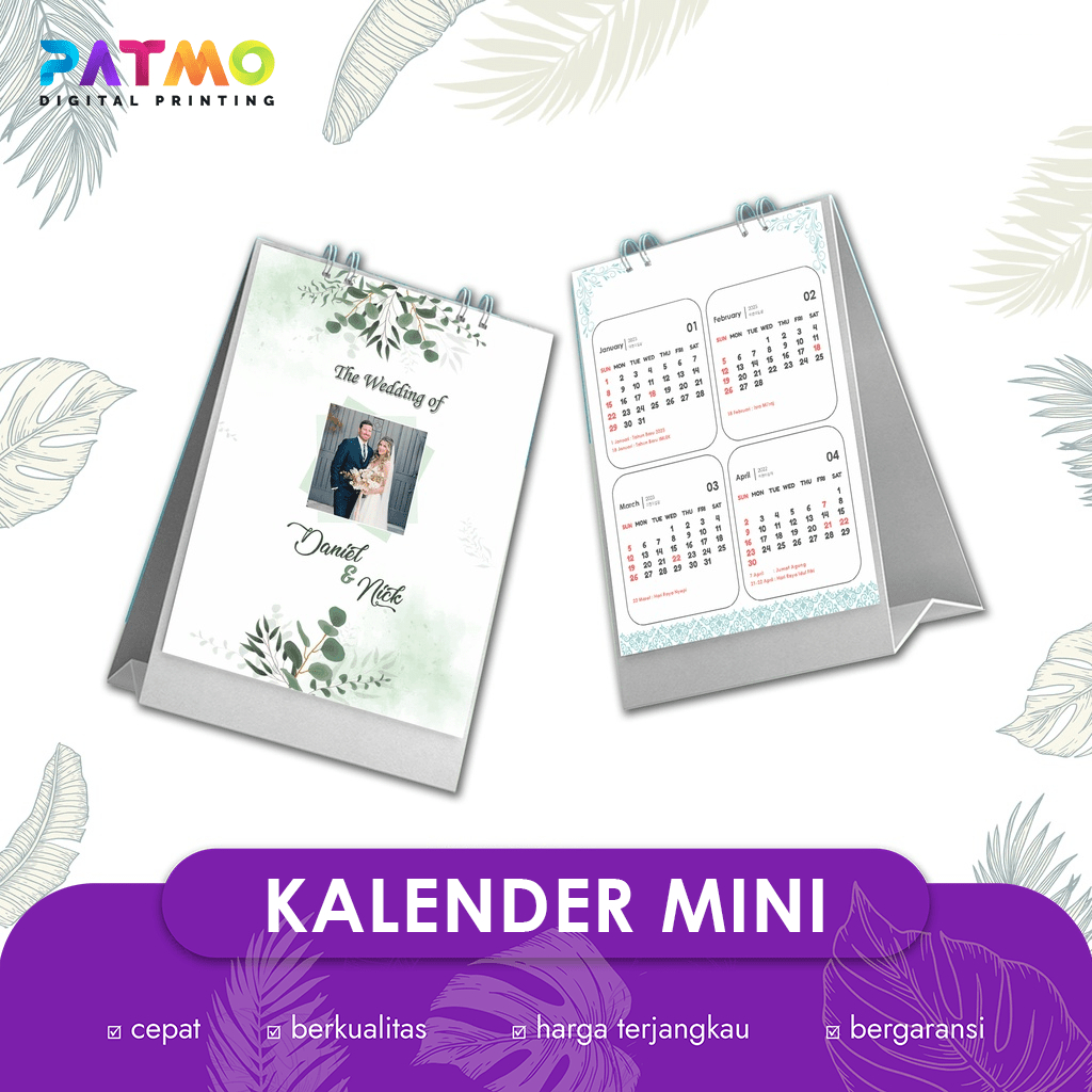 Jual Kalender Meja Mini Souvenir Pernikahan (Min order 50pcs) / FREE ...