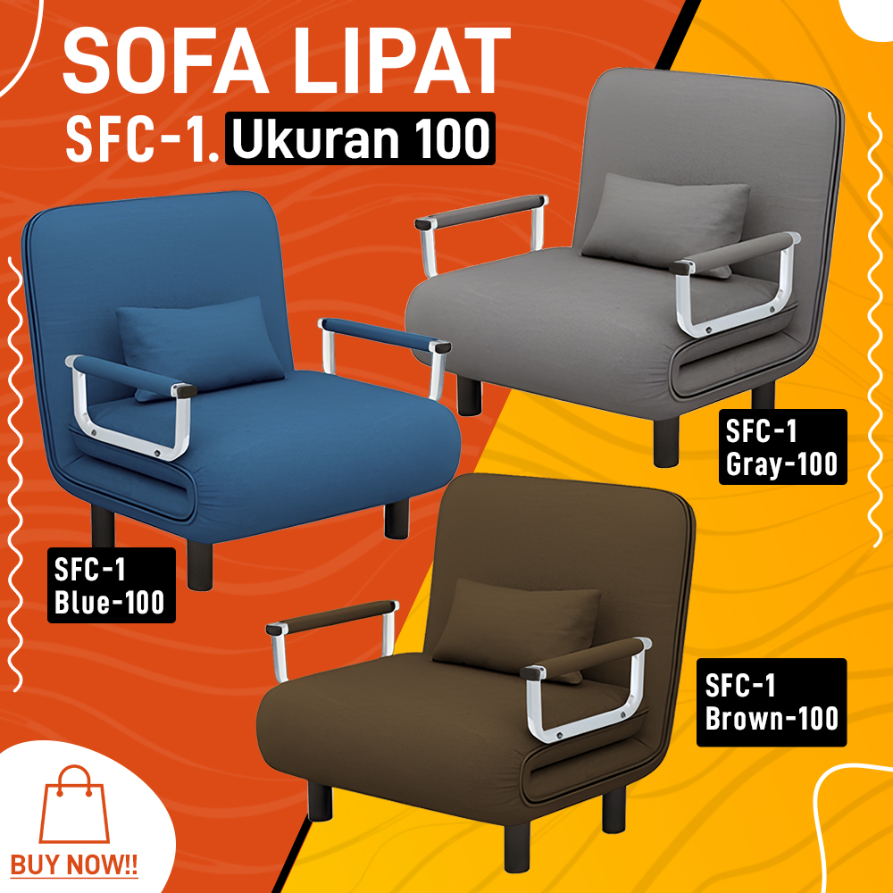 Jual Sofa Bed Minimalis Kursi Tidur Multifungsi Ukuran 100CM Sofabed Tidur SFC - RD | Shopee ...