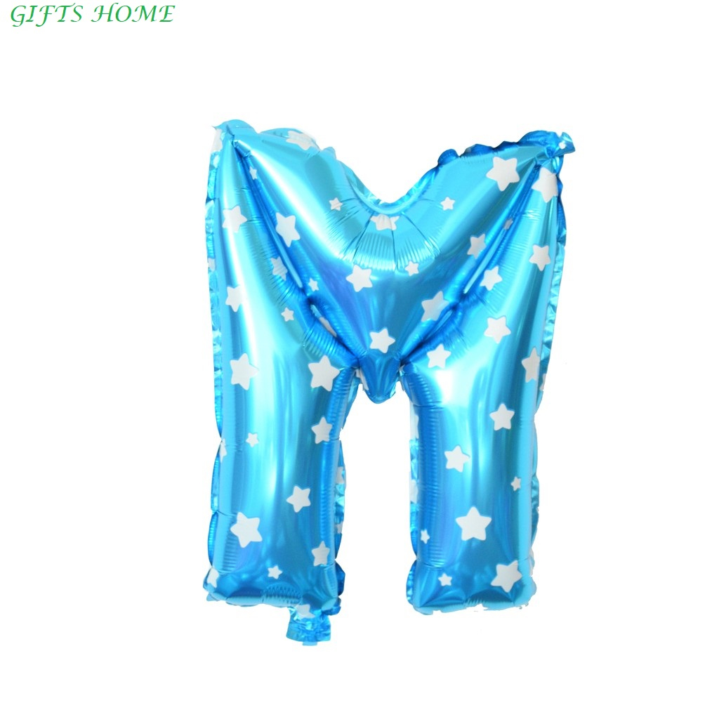 Jual Balon Foil Huruf Abjad Alphabet Biru 16 Inch 40cm A-Z Balon Foil ...