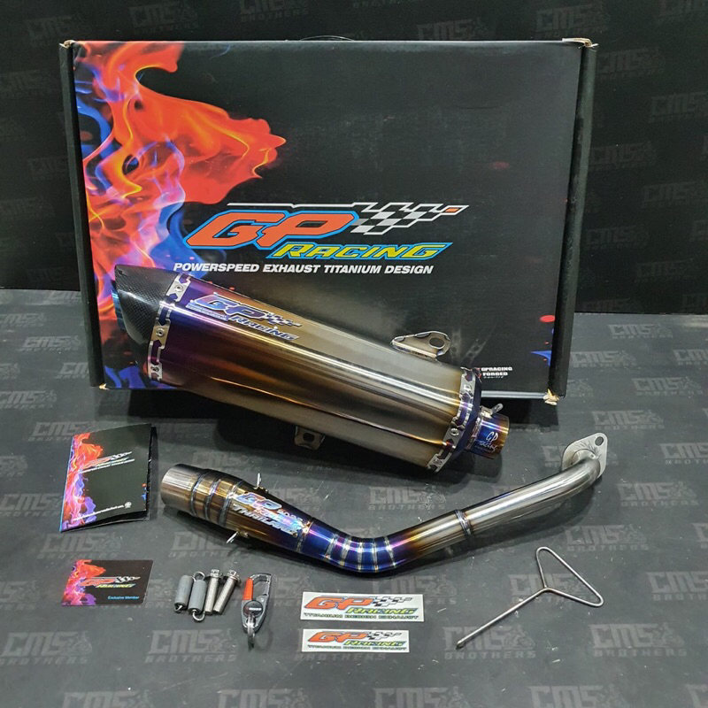 Jual Exhaust Knalpot GP Racing Titanium Yamaha Nmax Old 155 Original ...