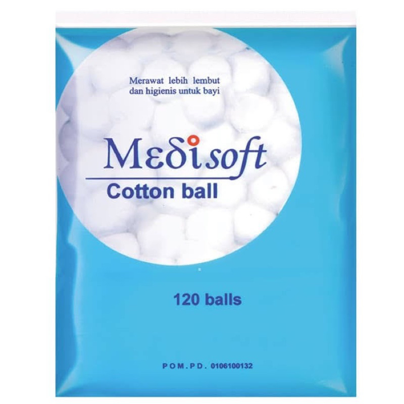 Jual Kapas Bola/Kapas Bulat Cotton Ball Medisoft 120ball | Shopee Indonesia