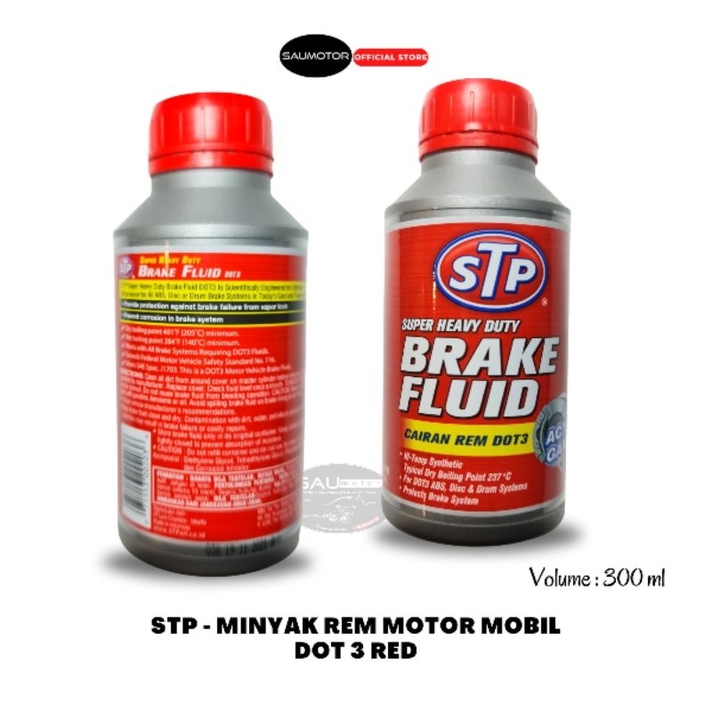 Jual STP Minyak Rem Dot 3 Original 300 Ml Merah | Shopee Indonesia