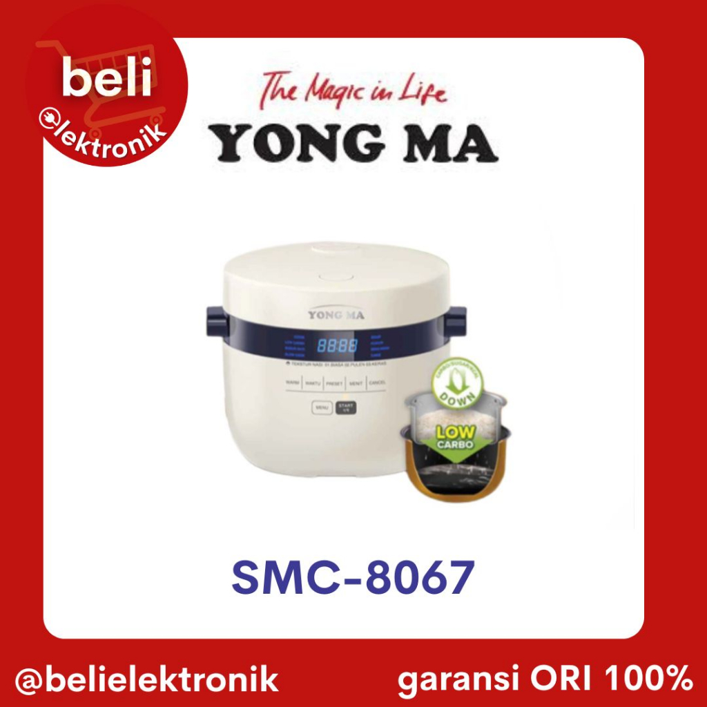 Jual YONG MA Rice Cooker Magic Com Penanak Nasi Digital Low Sugar Carbo SMC-8067 Kapasitas 2 ...
