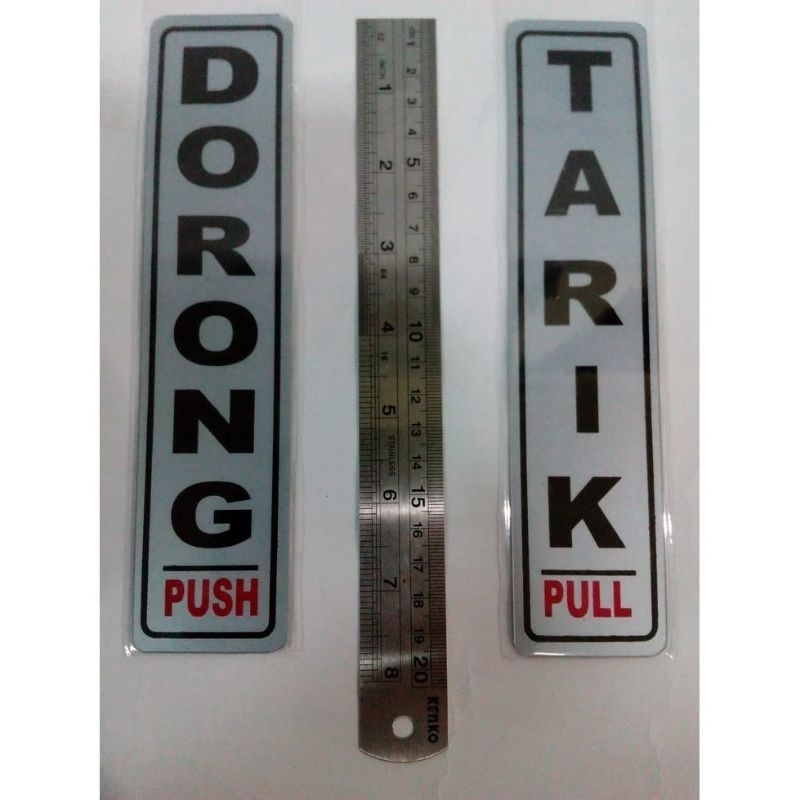 Jual Plat Tulisan Akrilik DORONG ATAU TARIK / TULISAN GESER KANAN ATAU ...