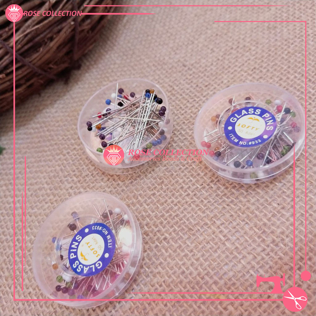 Jual Jarum Pentul Glass Pin/Jarum Pentul Mini/Jarum Pentul kecil/Pentul ...