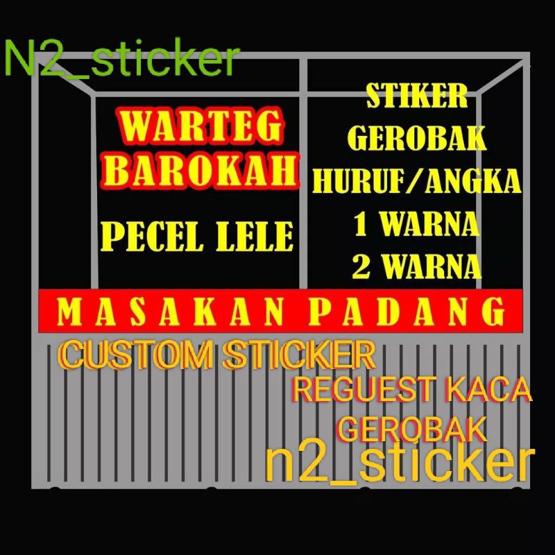 Jual STICKER GEROBAK KACA atau KAYU STICKER GEROBAK USAHA CUSTOM SUKA ...