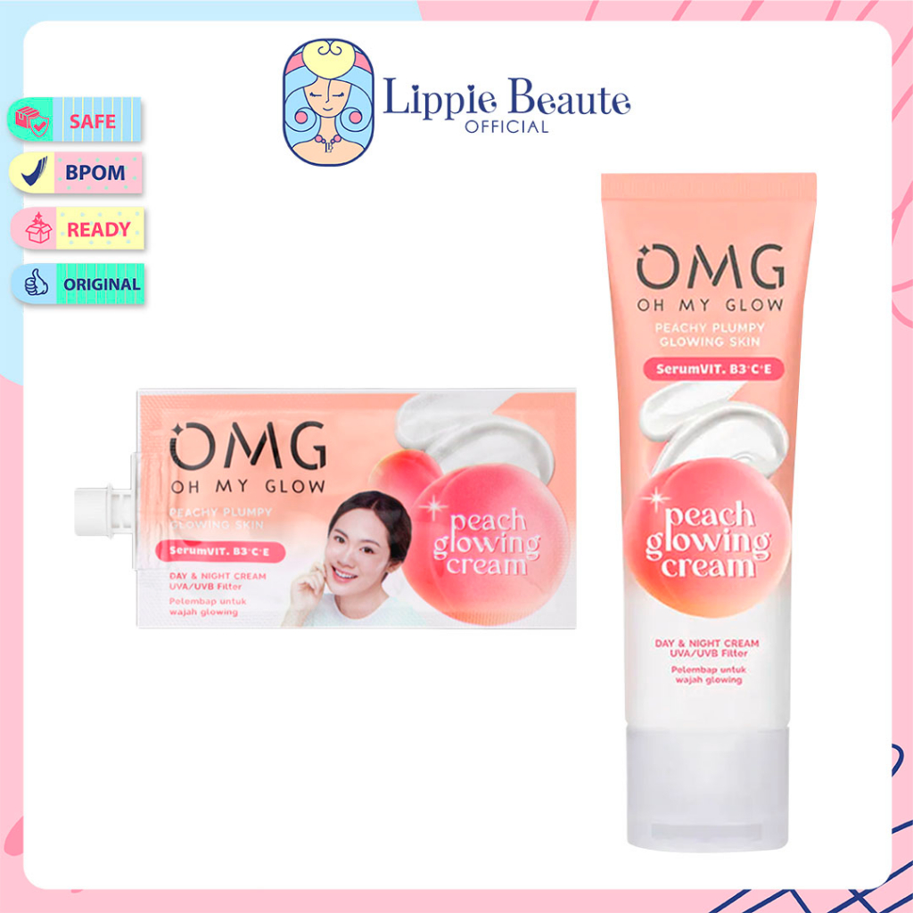 Jual OMG - Oh My Glow Peach Glowing Cream 25 g dan 7.5 g | Shopee Indonesia