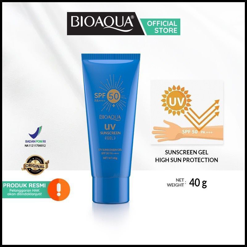 Jual BIOAQUA UV SUNSCREEN GEL SPF 50 PA++++ || 50gr | Shopee Indonesia