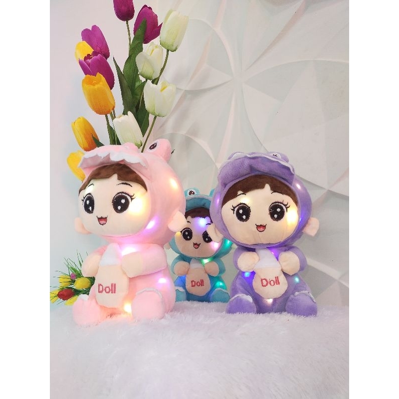 Jual Mainan Anak Mewah Boneka Candy Dot Terbaru Pake Lampu LED / Boneka ...